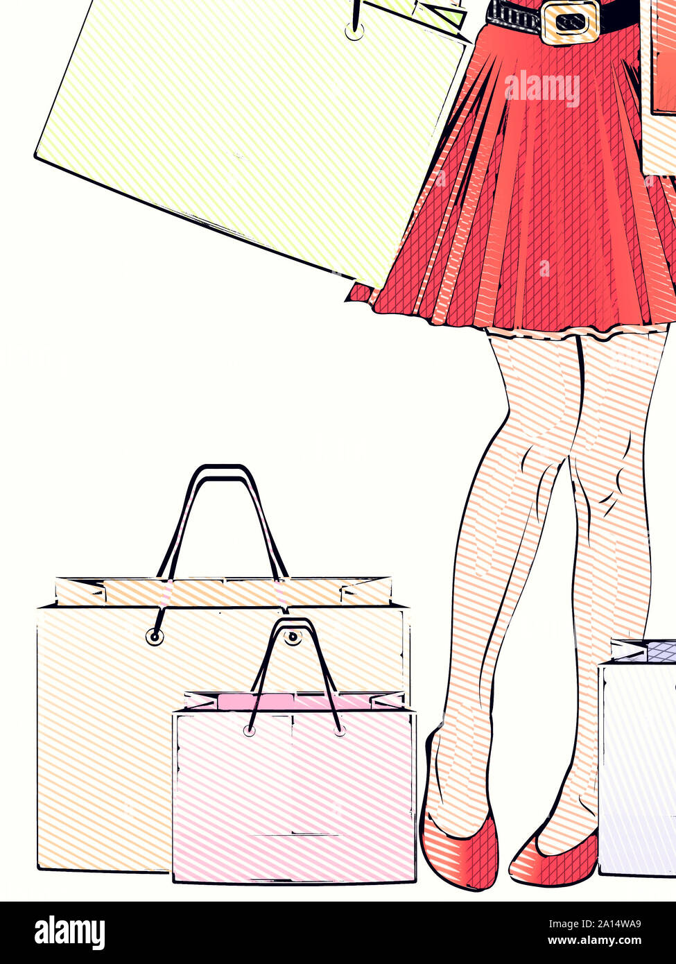 Womans Legs And Bags High Resolution Stock Photography and Images - Alamy