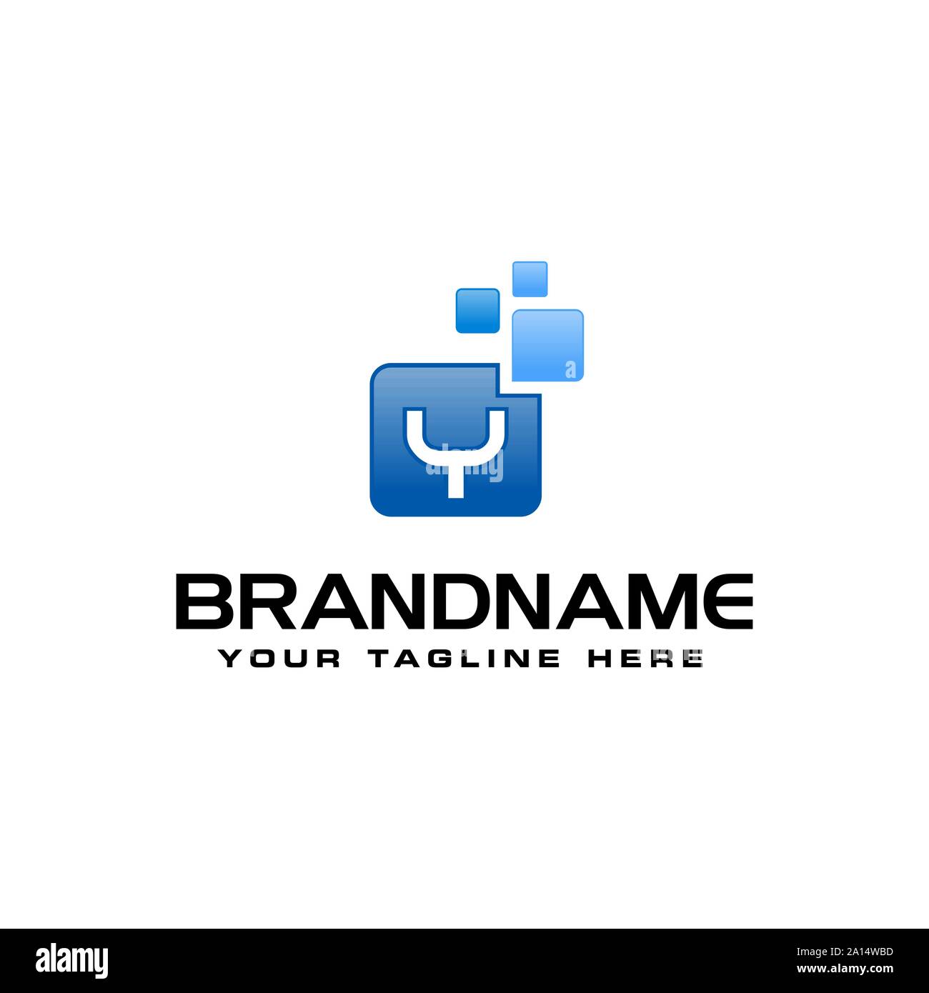 Letter Y Digital Pixel Square Symbol Vector design template Stock ...