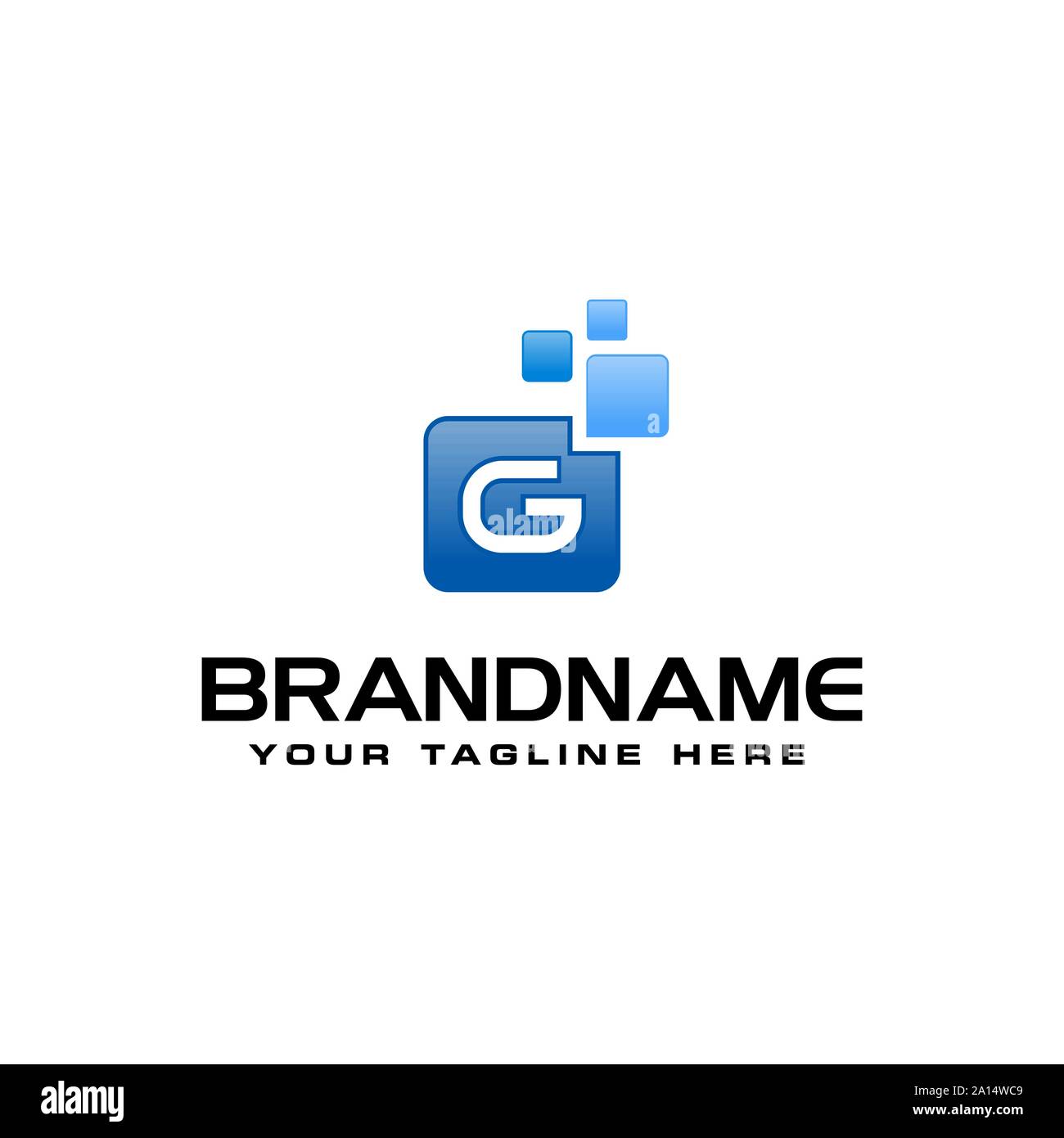 Letter G Digital Pixel Square Symbol Vector design template Stock ...