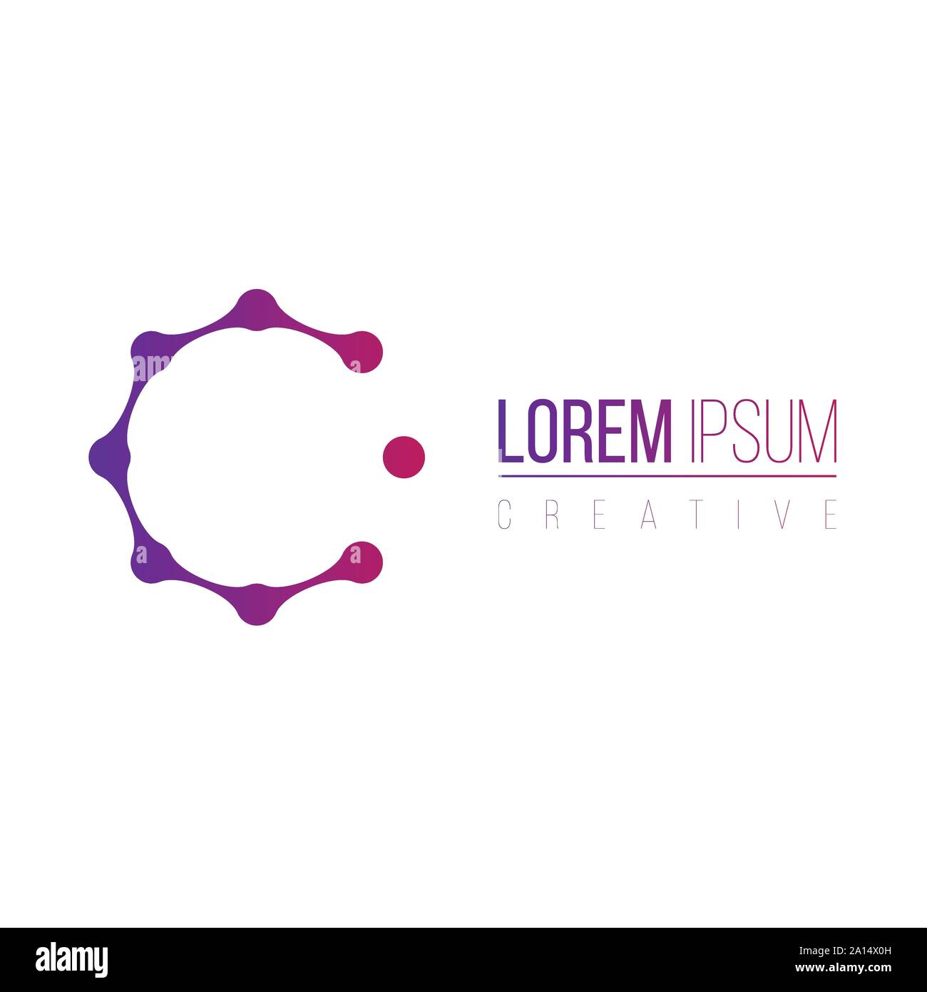 Molecule nano technology Lab Circle Logo template. Unique logo design ...