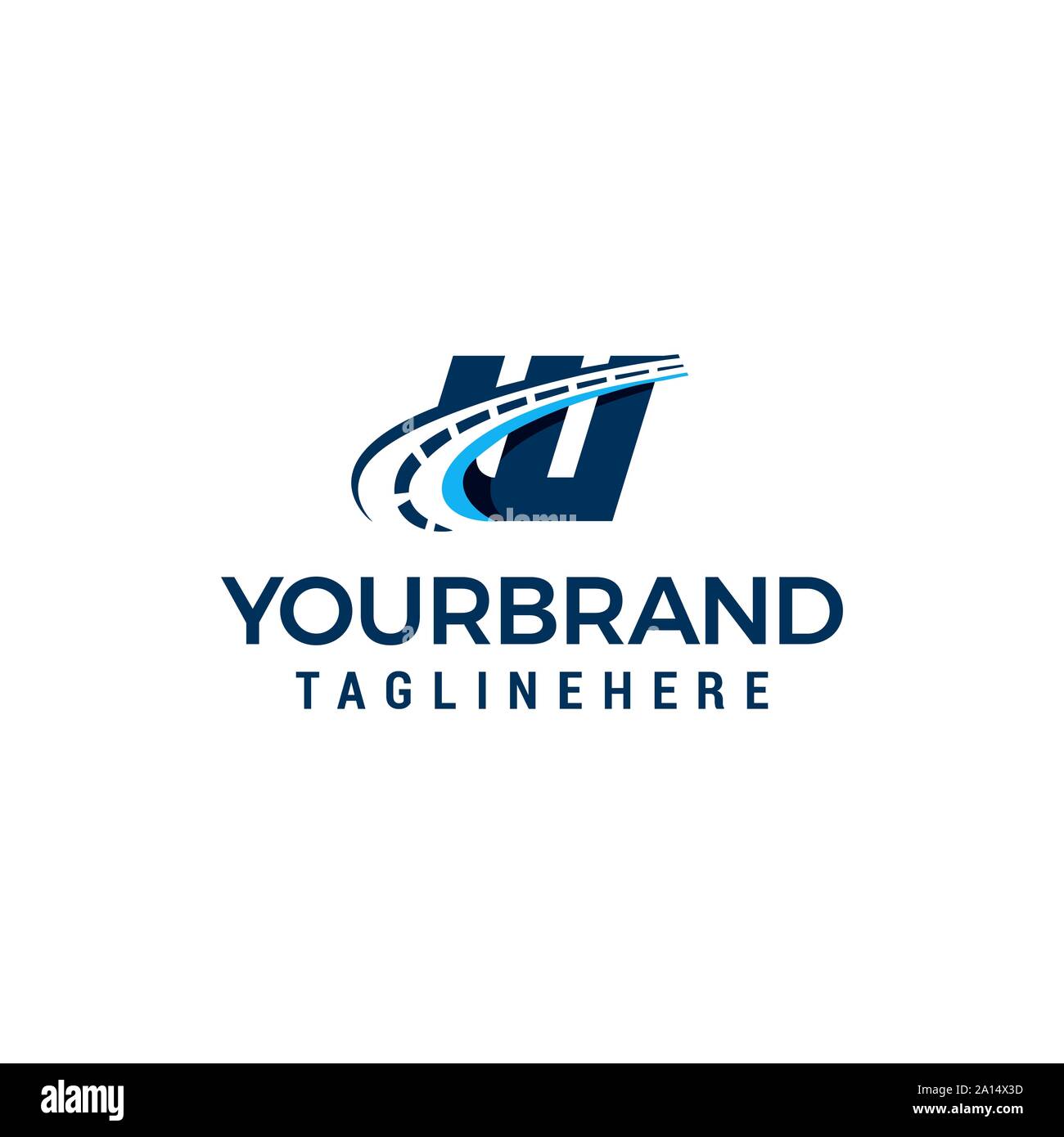 Road Way Asphalt Logo Letter W. W Road Logistics Letter Design in ...