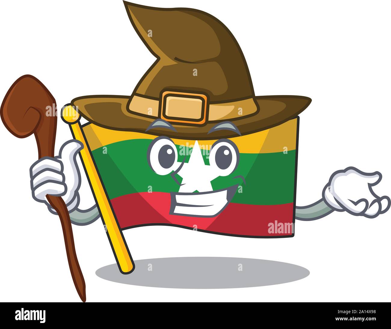 Witch Flag myanmar character shaped on cartoon Stock Vector Image & Art ...