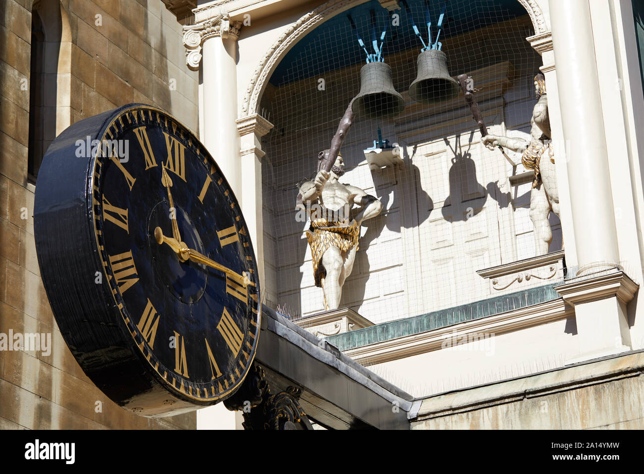 London, U.K. - Sept 17, 2019: The distinctive clock of St Dunstan-in ...