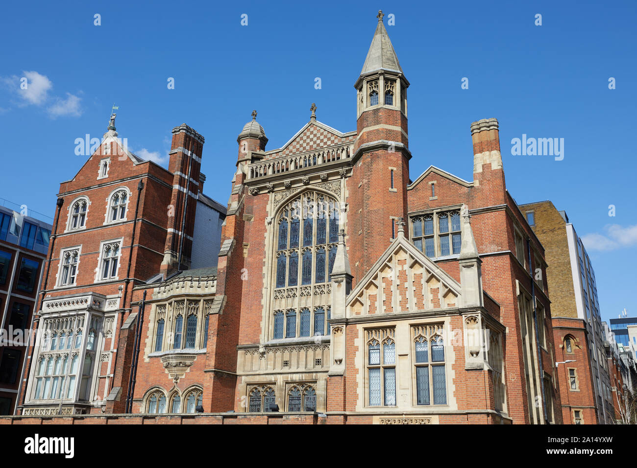 London, U.K. - Sept 18, 2019: The red brick Carmelite House, dating ...