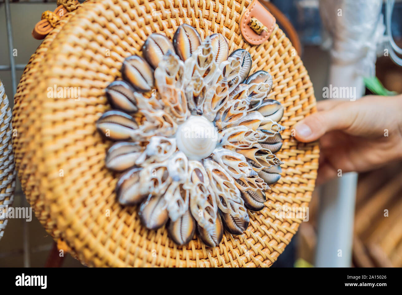 Typical souvenirs and handicrafts of Bali at the famous Ubud Market ...