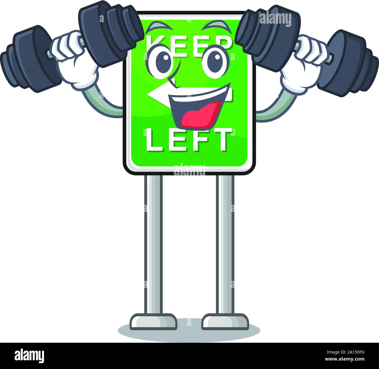 Fitness Keep Left mascot shape in character Stock Vector Image & Art ...