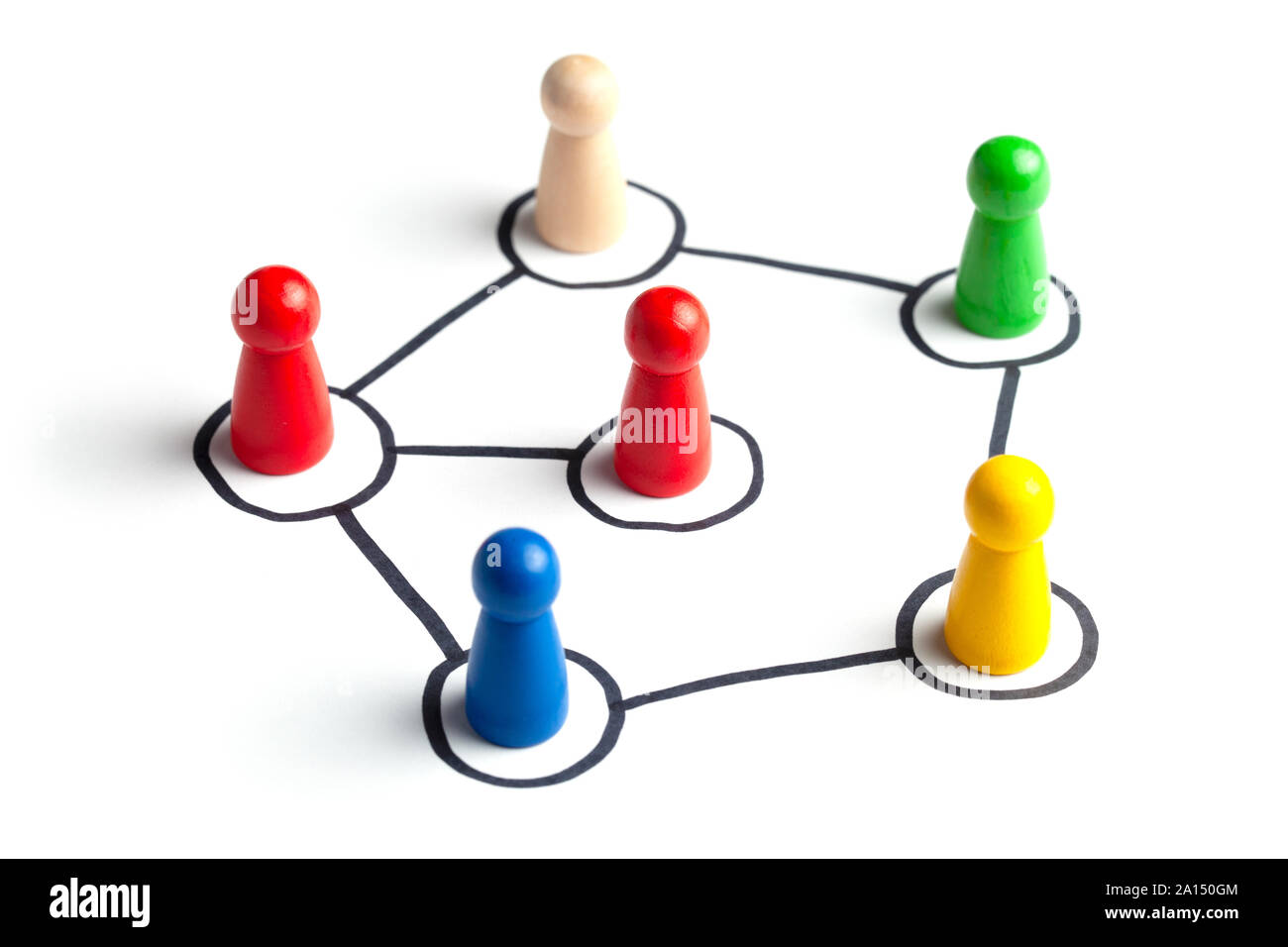 Communication in a business team online and with each other. Social ...