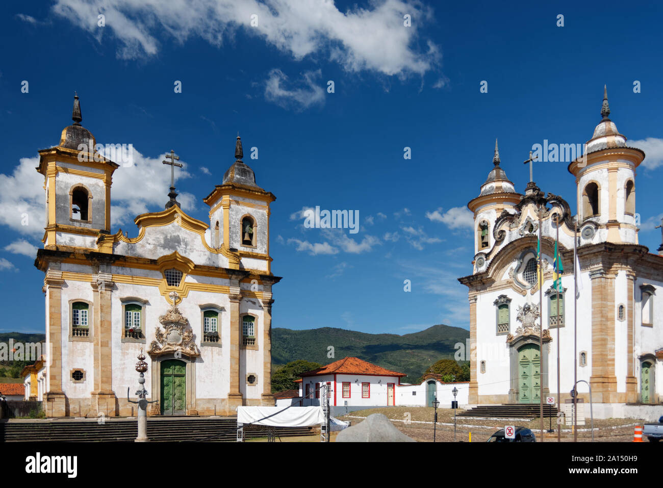 Two churches at the same square Stock Photo - Alamy