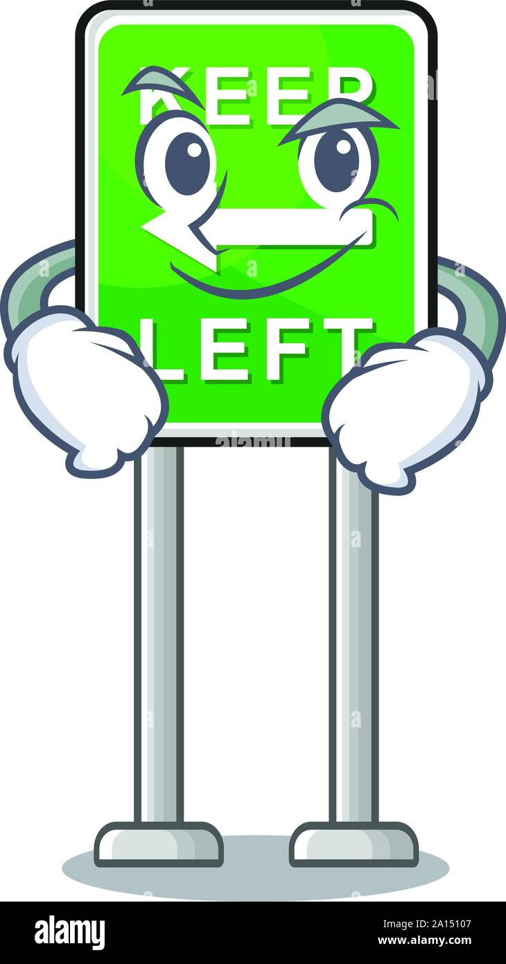 Smirking Keep left cartoon isolated the mascot Stock Vector Image & Art ...