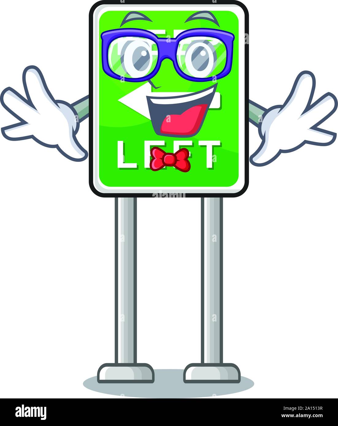 Geek Keep left cartoon isolated the mascot Stock Vector Image & Art - Alamy
