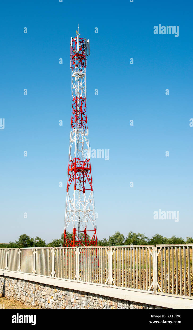 5G antenna for high speed internet distribution. 5G repeaters outside ...