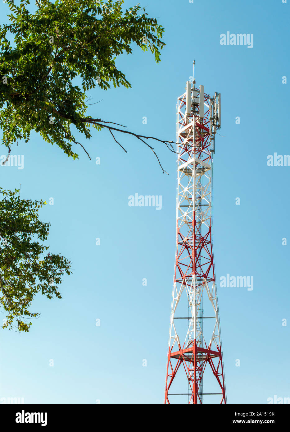 5G antenna for high speed internet distribution. 5G repeaters outside ...