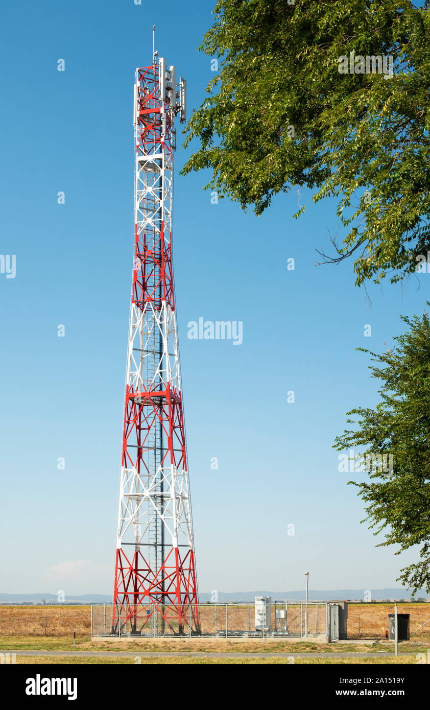 5G antenna for high speed internet distribution. 5G repeaters outside ...