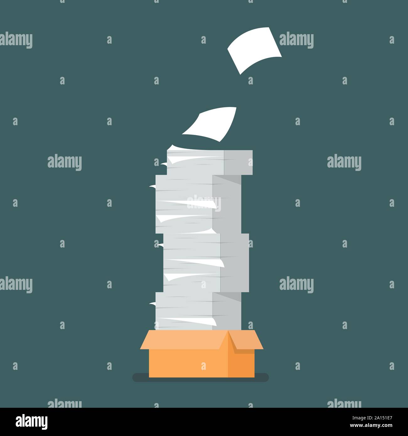 Pile of document papers. Vector illustration Stock Vector Image & Art ...