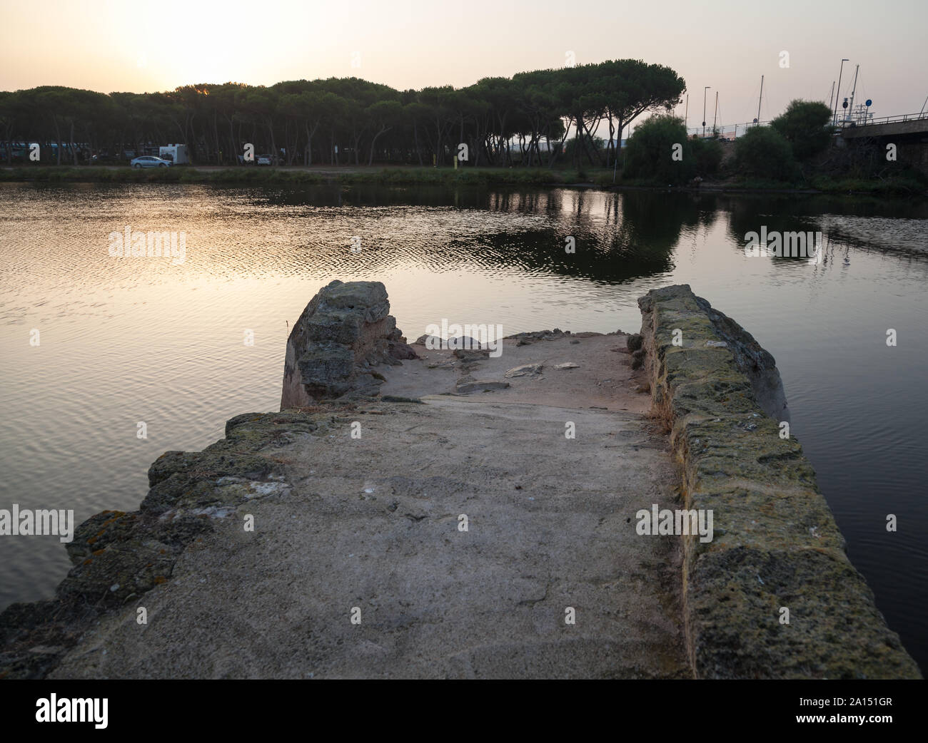 Roman Bridge over the river calich in Northern Sardinia Stock Photo - Alamy