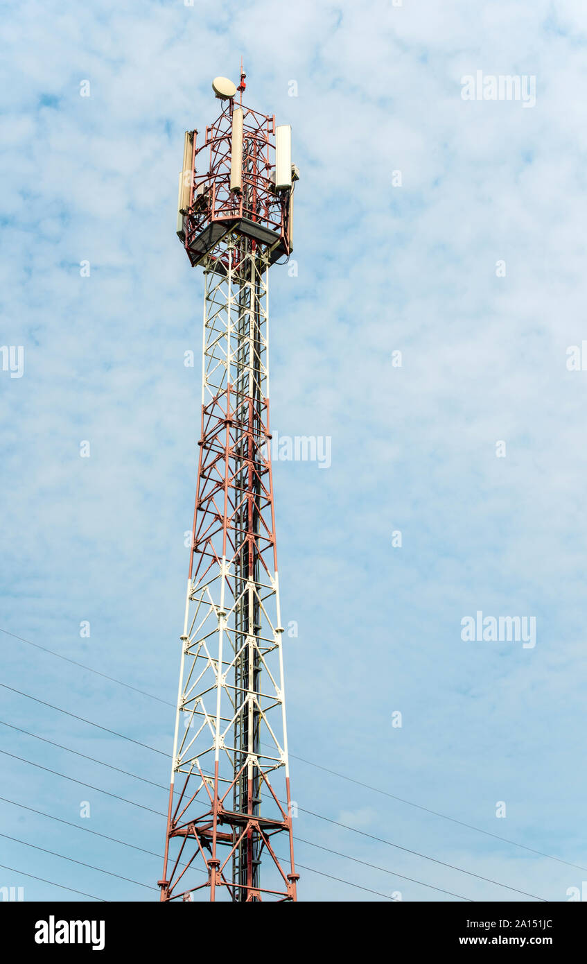 5G antenna for high speed internet distribution. 5G repeaters outside ...