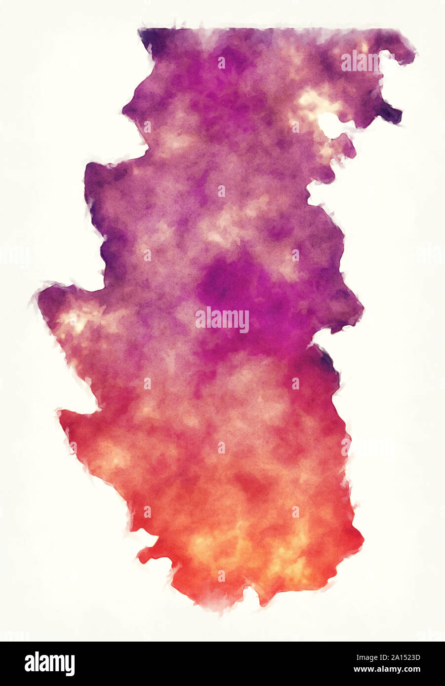 Bafata region watercolor map of Guinea-Bissau Stock Photo - Alamy