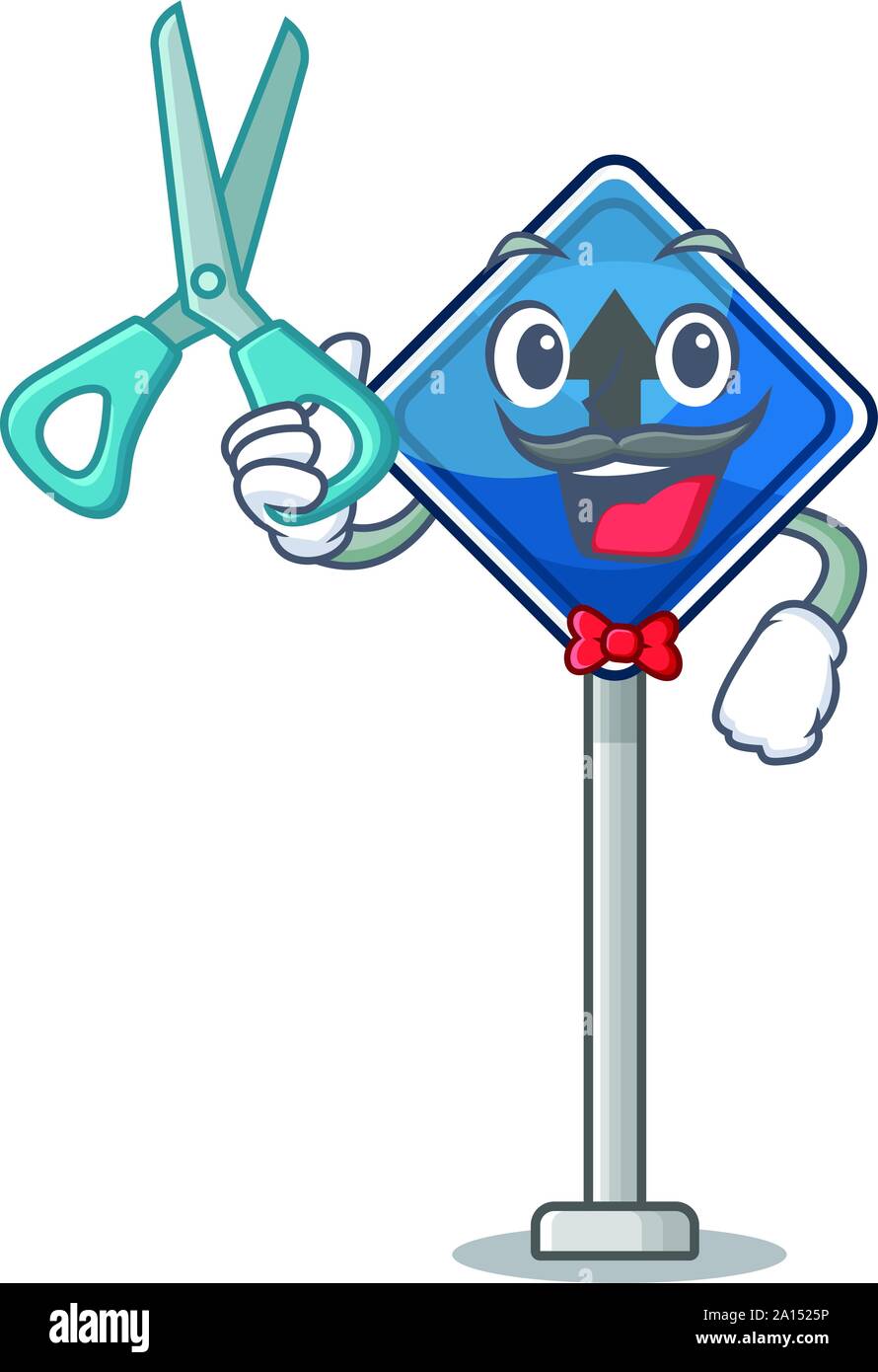 Barber straight ahead isolated with in cartoon Stock Vector Image & Art ...