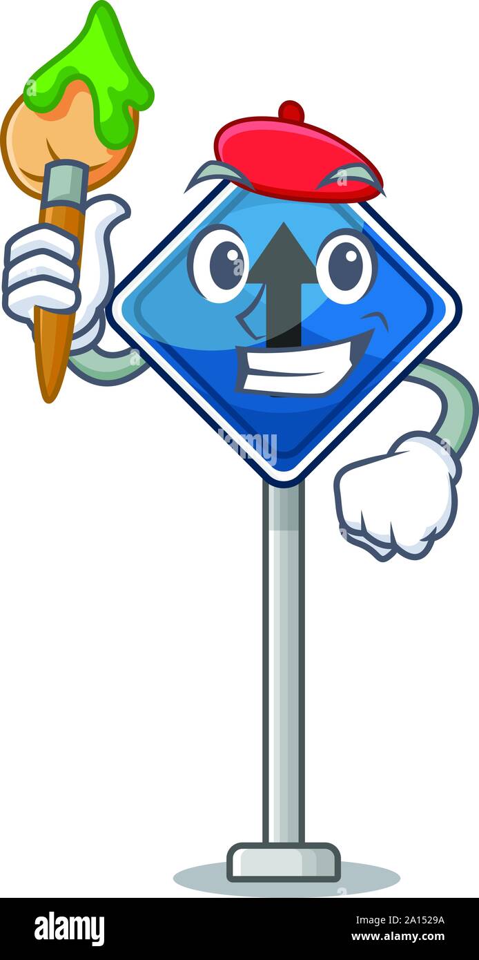 Artist straight ahead isolated with in cartoon Stock Vector Image & Art ...