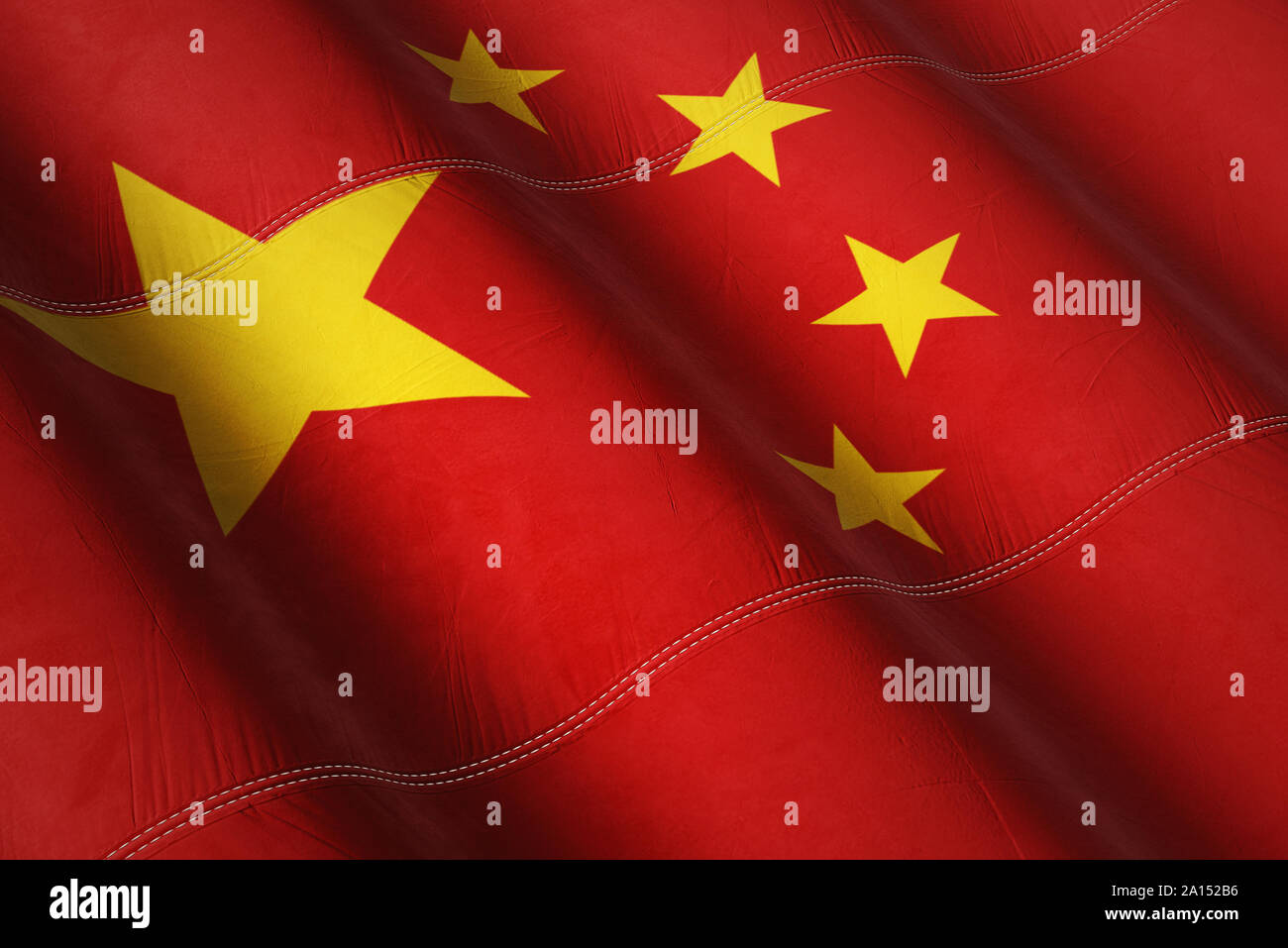 3d rendered illustration wavy surface flag of china Chinese Flag 4K ...