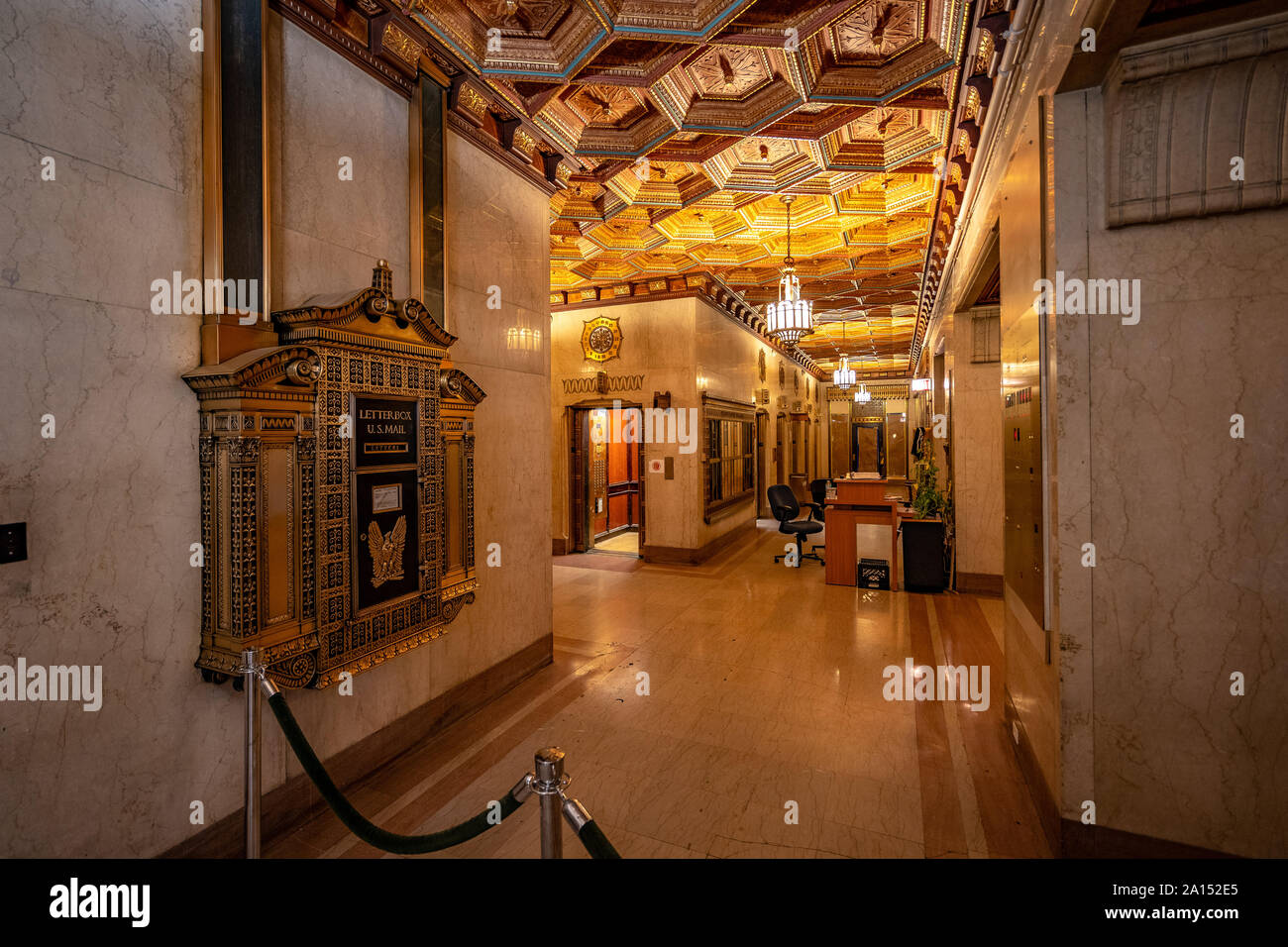 Chicago, Illinois, USA - Historic letterbox in an apartment building ...