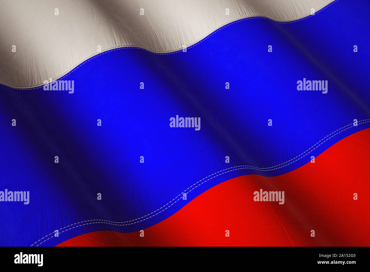 3d rendered illustration wavy surface flag of Russia Russian Flag 4K ...