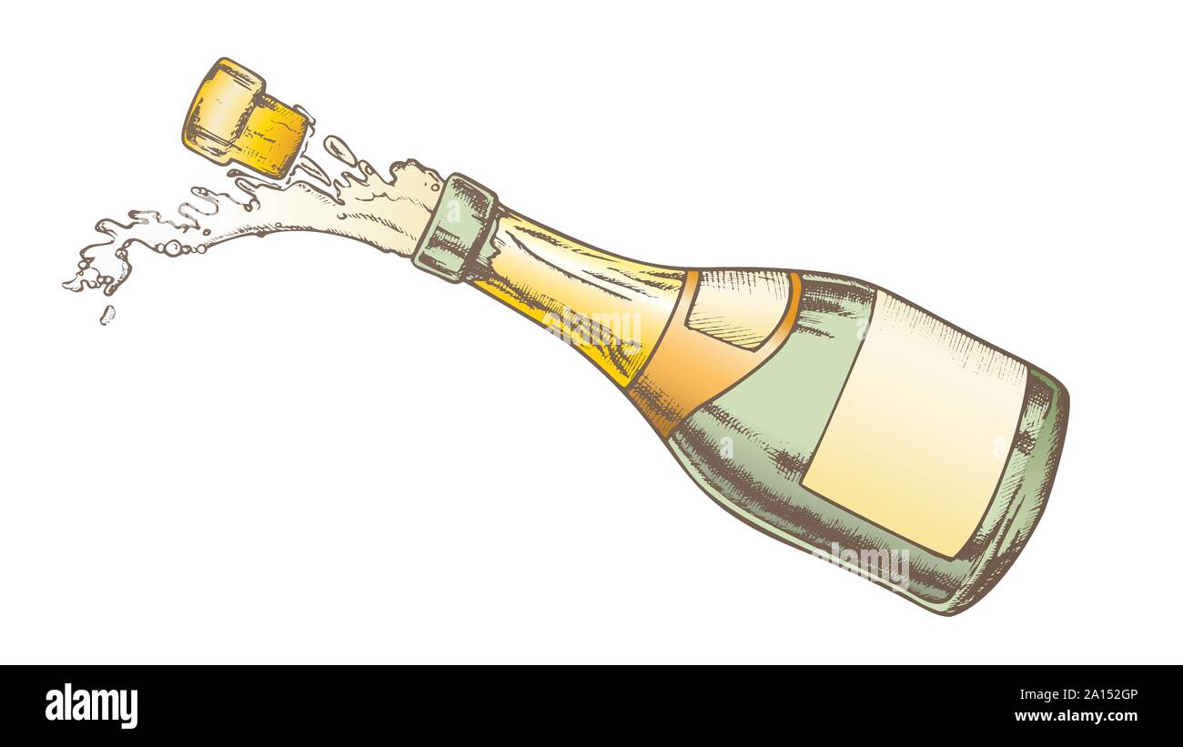 Vintage popping champagne bottle hi-res stock photography and images ...