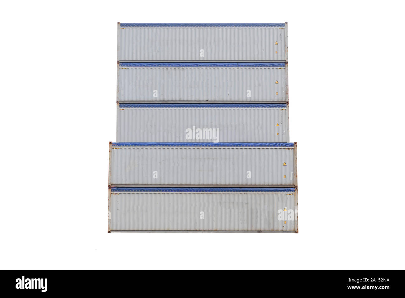 Container stack Cut white background Easy to use Stock Photo - Alamy