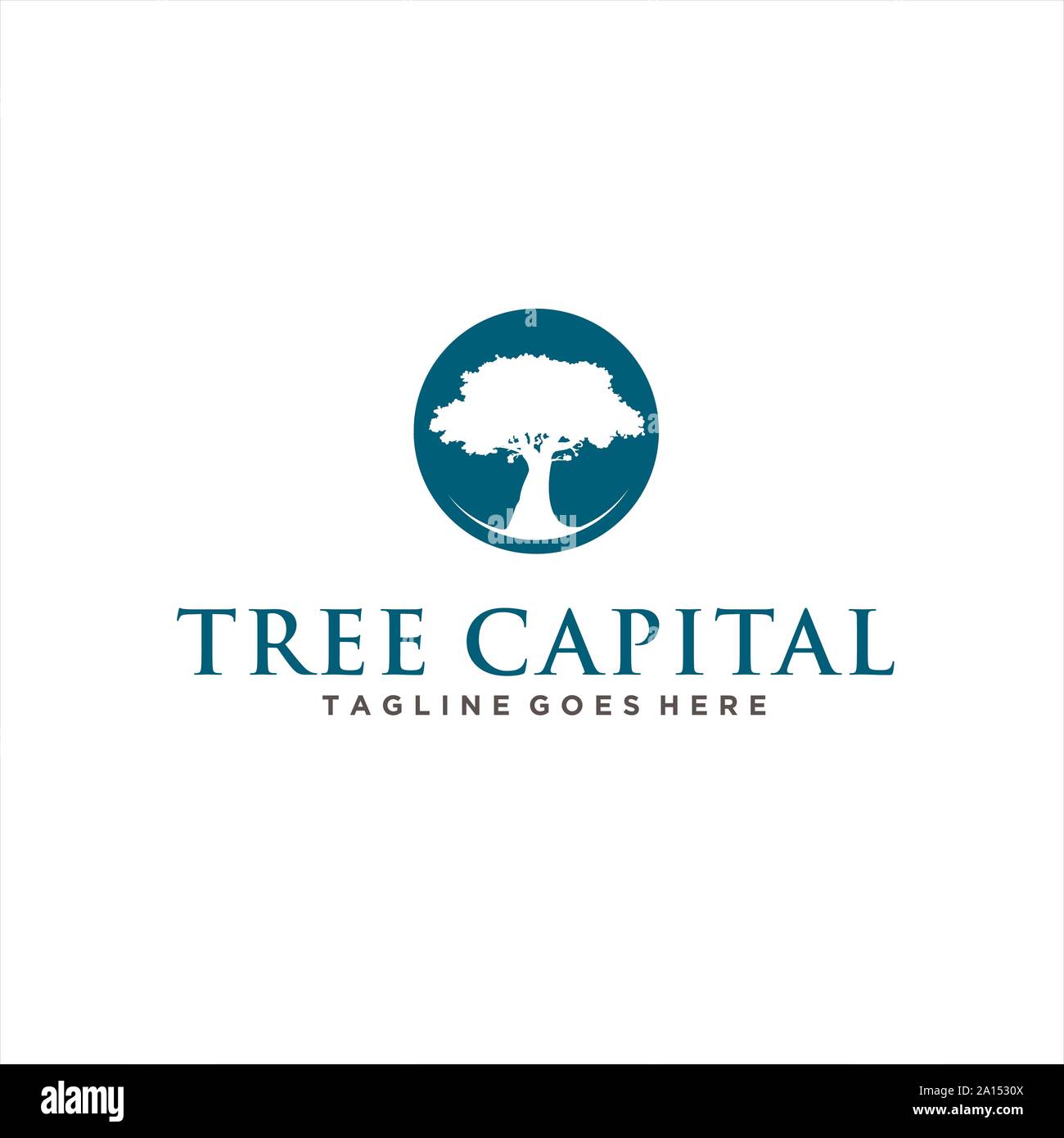 Negative Circle for Oak Tree Stock Vector Image & Art - Alamy