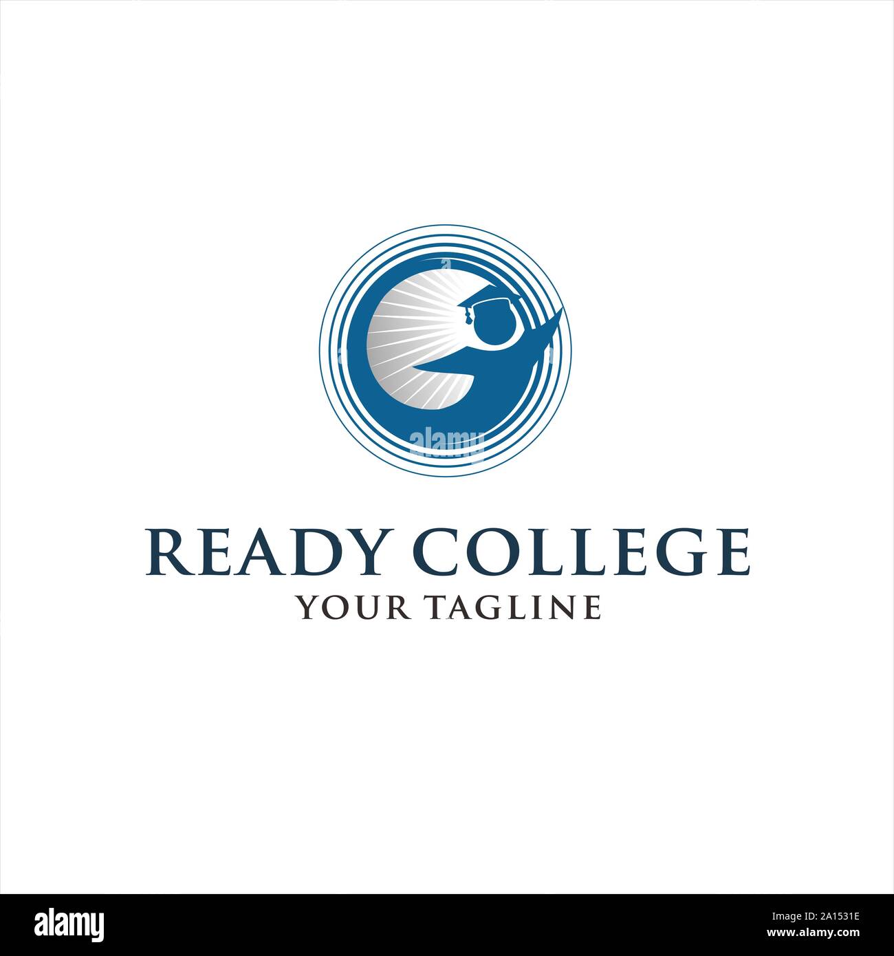Sun and abstract student for Education Logo Stock Vector Image & Art ...