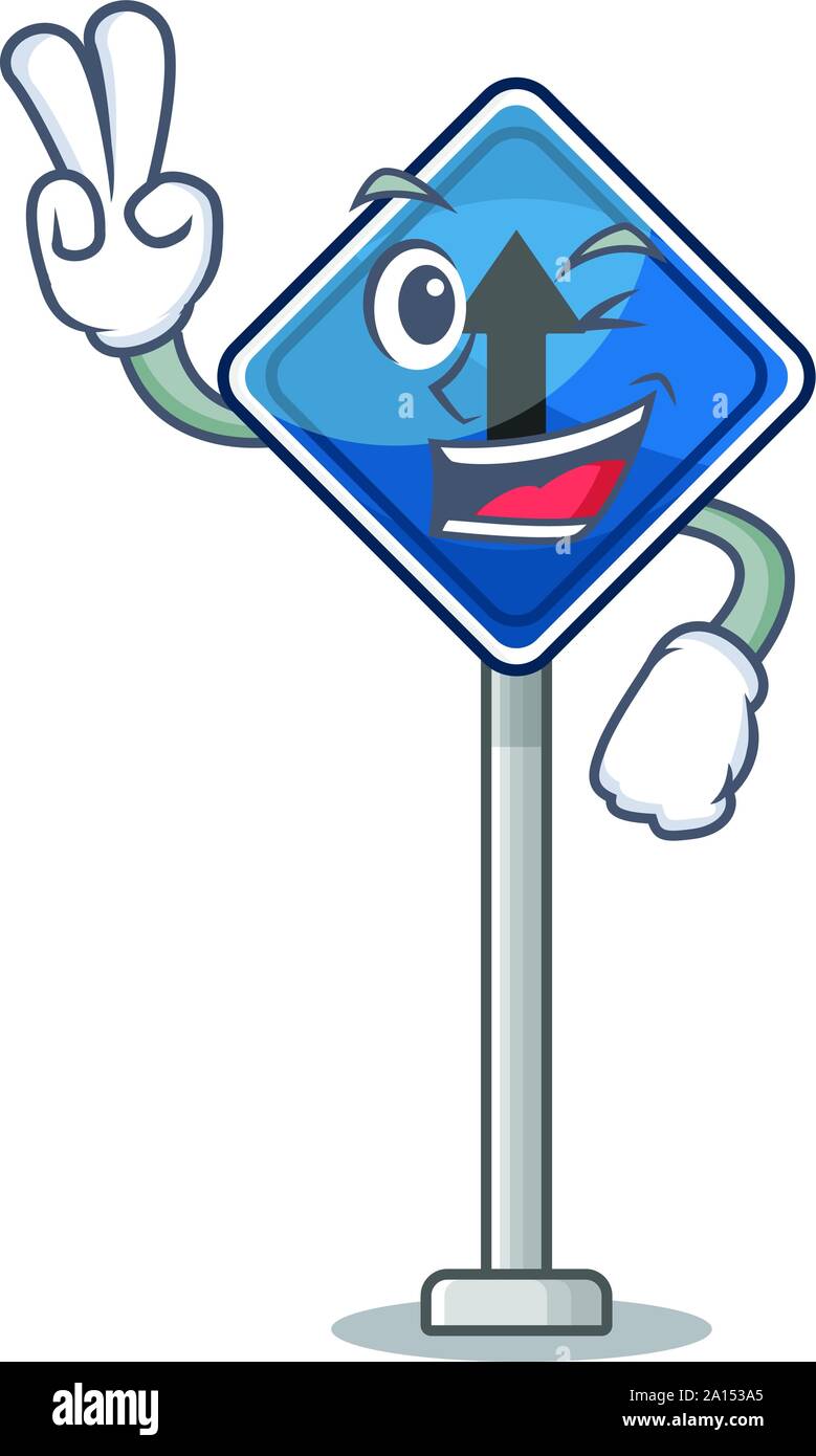 Two finger straight ahead with the character shape Stock Vector Image ...