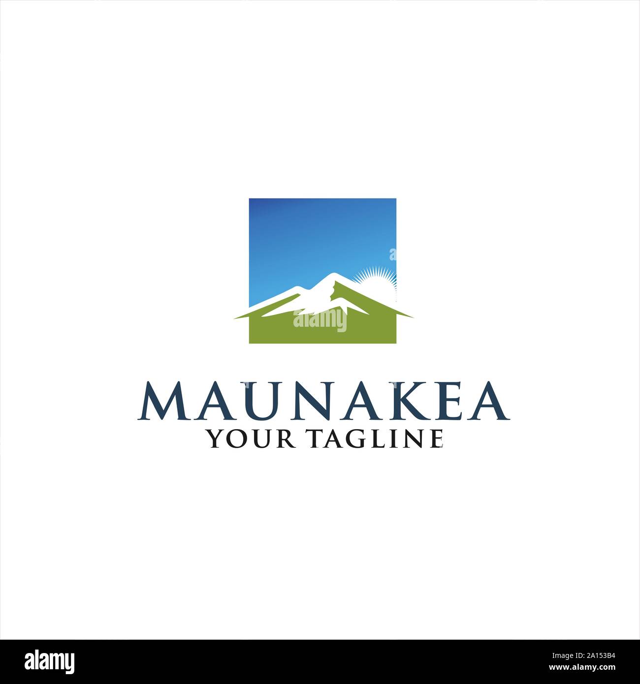 Mountain landscape high green Stock Vector Images - Alamy