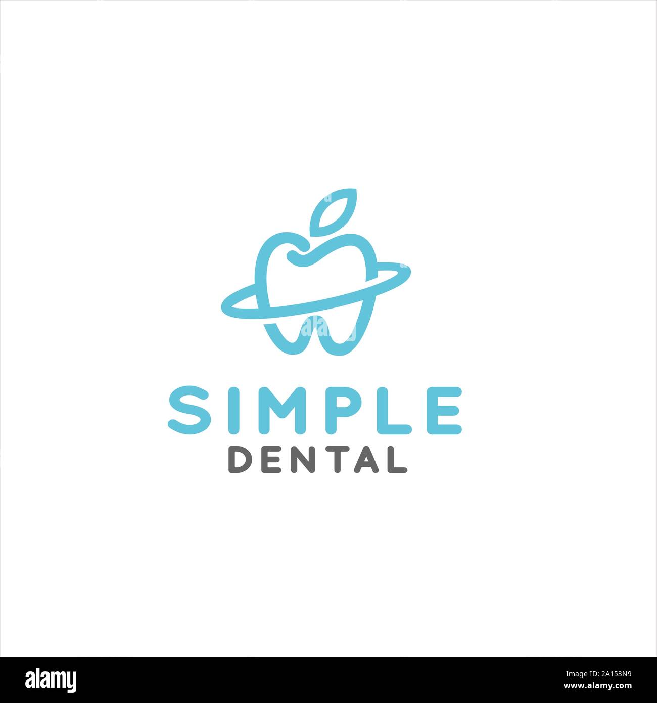 Tooth white line icons Stock Vector Images - Alamy