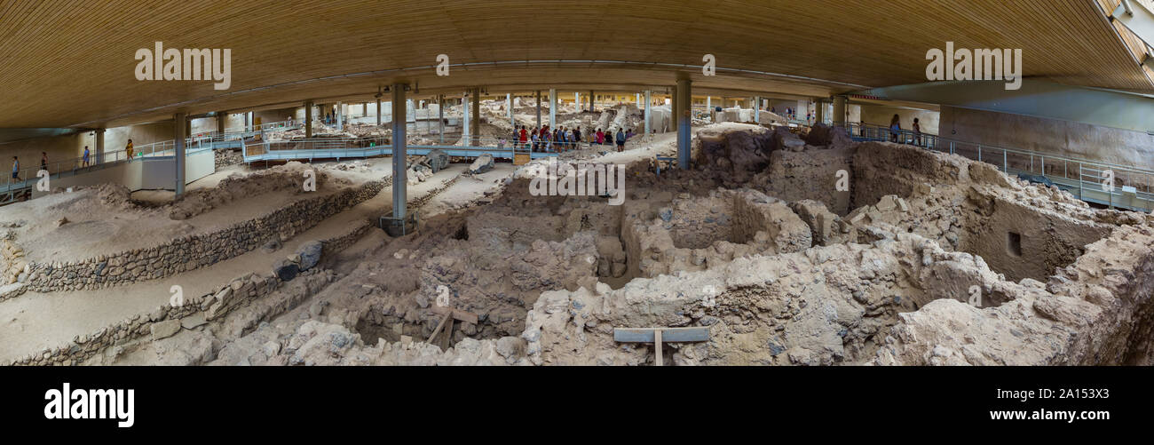 Akrotiri archaeological site hi-res stock photography and images - Alamy