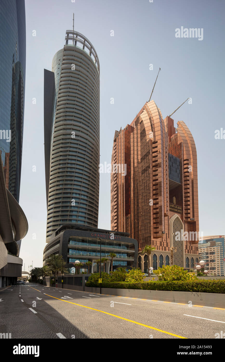 exterior, Grand Hyatt Abu Dhabi hotel and residences and Bab al-Qasr ...