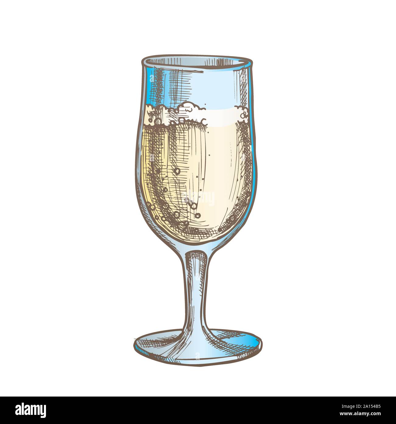 Alcohol Champagne Elegant Glass Color Vector Stock Vector Image & Art ...