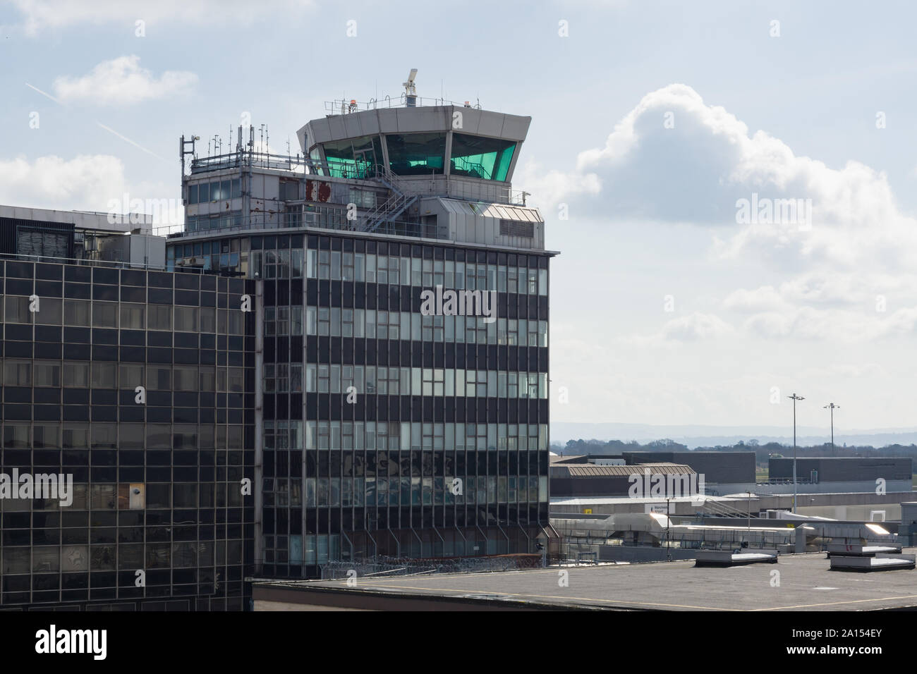 The control tower at Manchester airport it is the third busiest airport ...