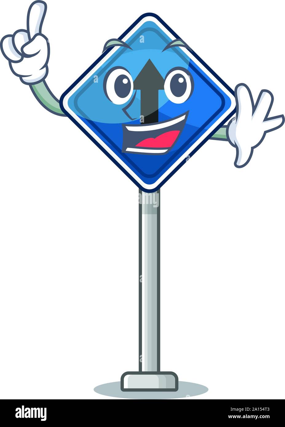 Sign arrow pointing straight ahead Stock Vector Images - Alamy