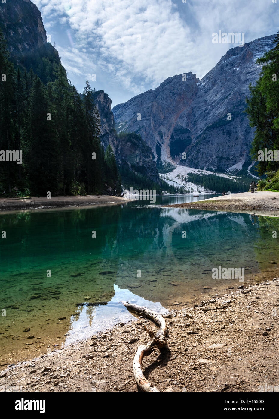Pragser wildsee in south tirol dolomite mountain area Stock Photo - Alamy