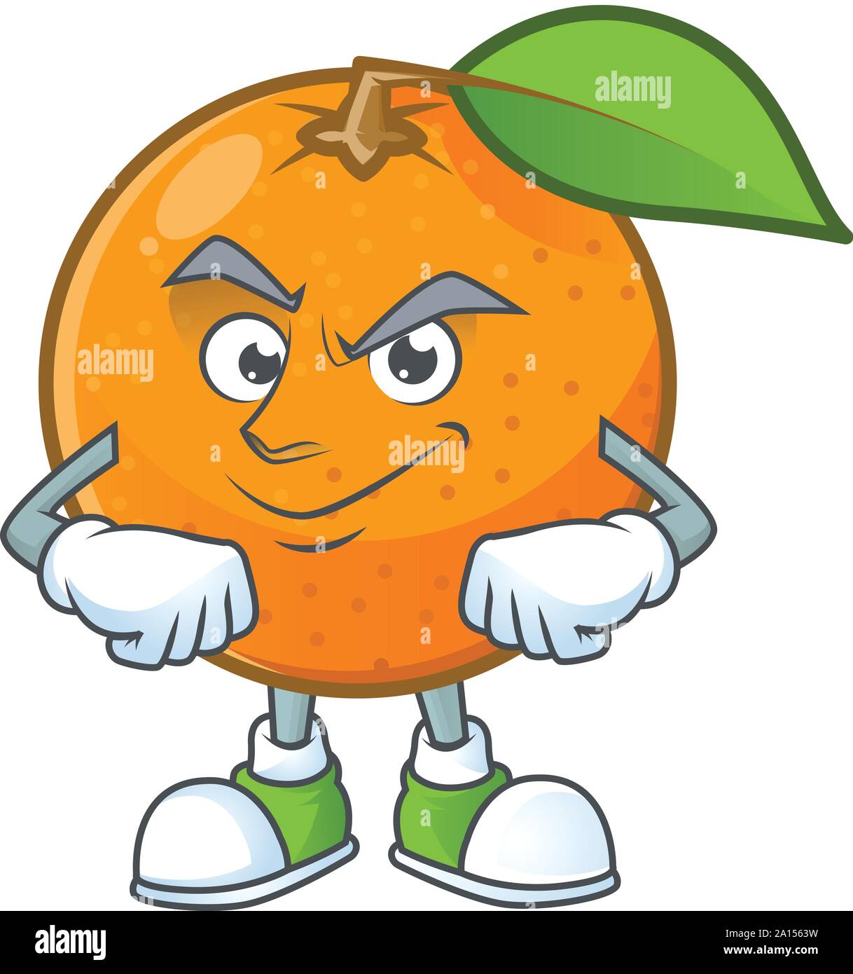 Smirking sweet orange cartoon mascot for juice Stock Vector Image & Art ...