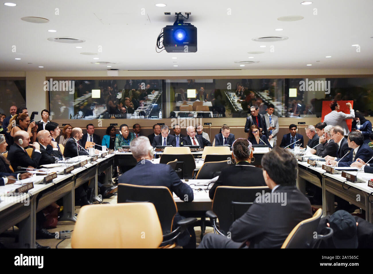 United Nations. 23rd Sep, 2019. Representatives attend the ...