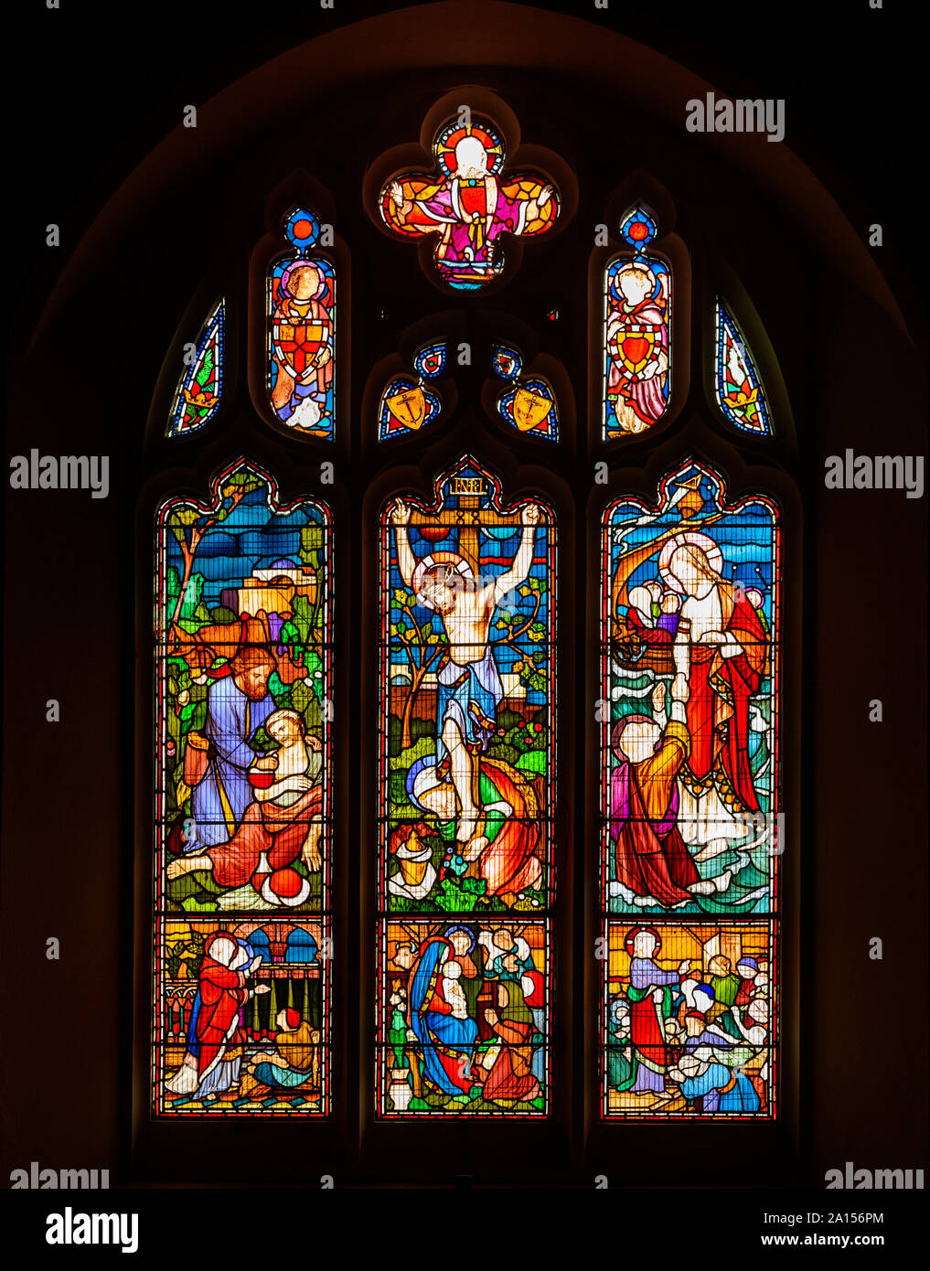 Stained glass window Easton Royal church, Wiltshire, England, UK by ...