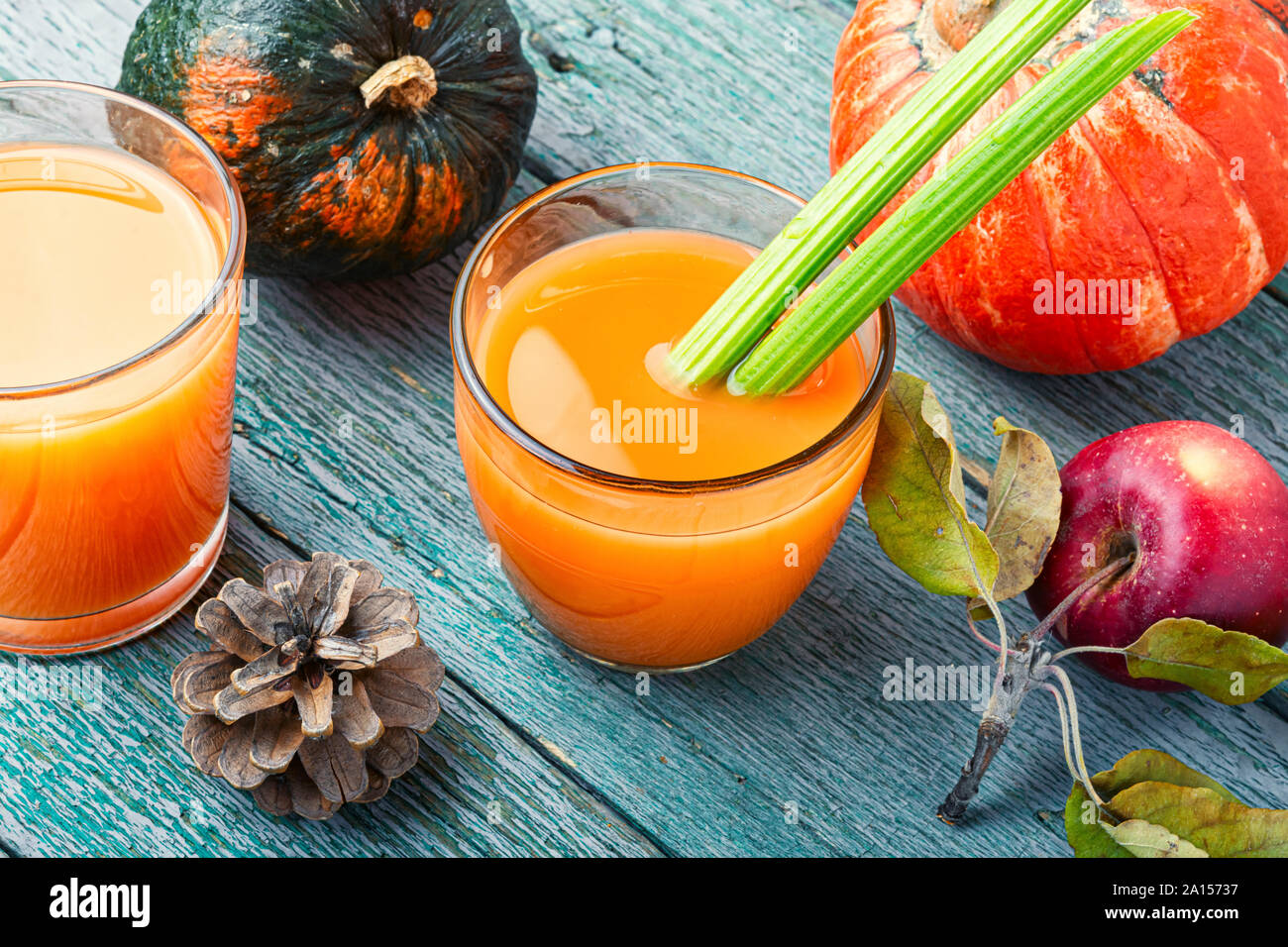 Pumpkin juice glass straw hi-res stock photography and images - Alamy