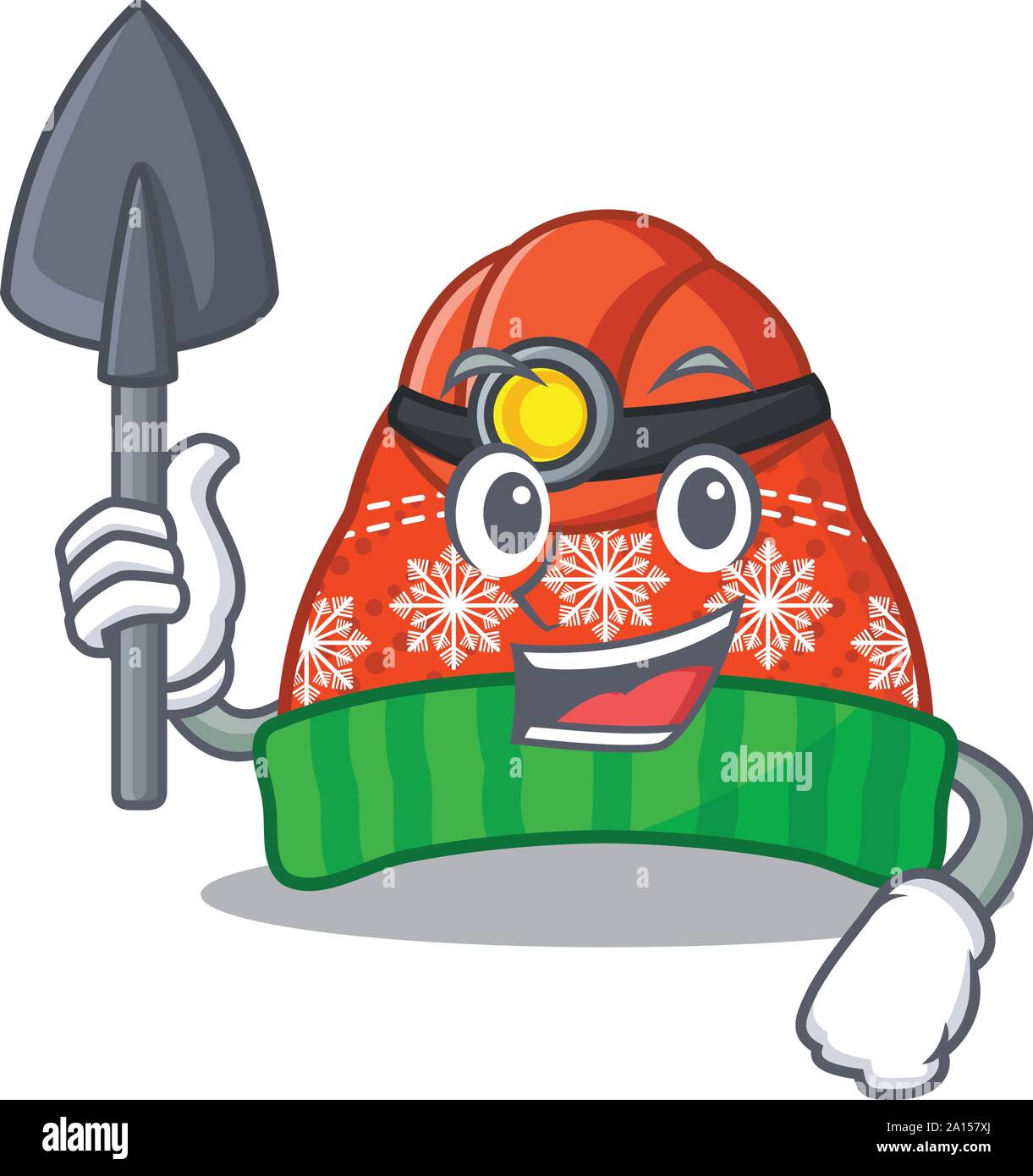 Miner winter hat in a cartoon bag Stock Vector Image & Art - Alamy