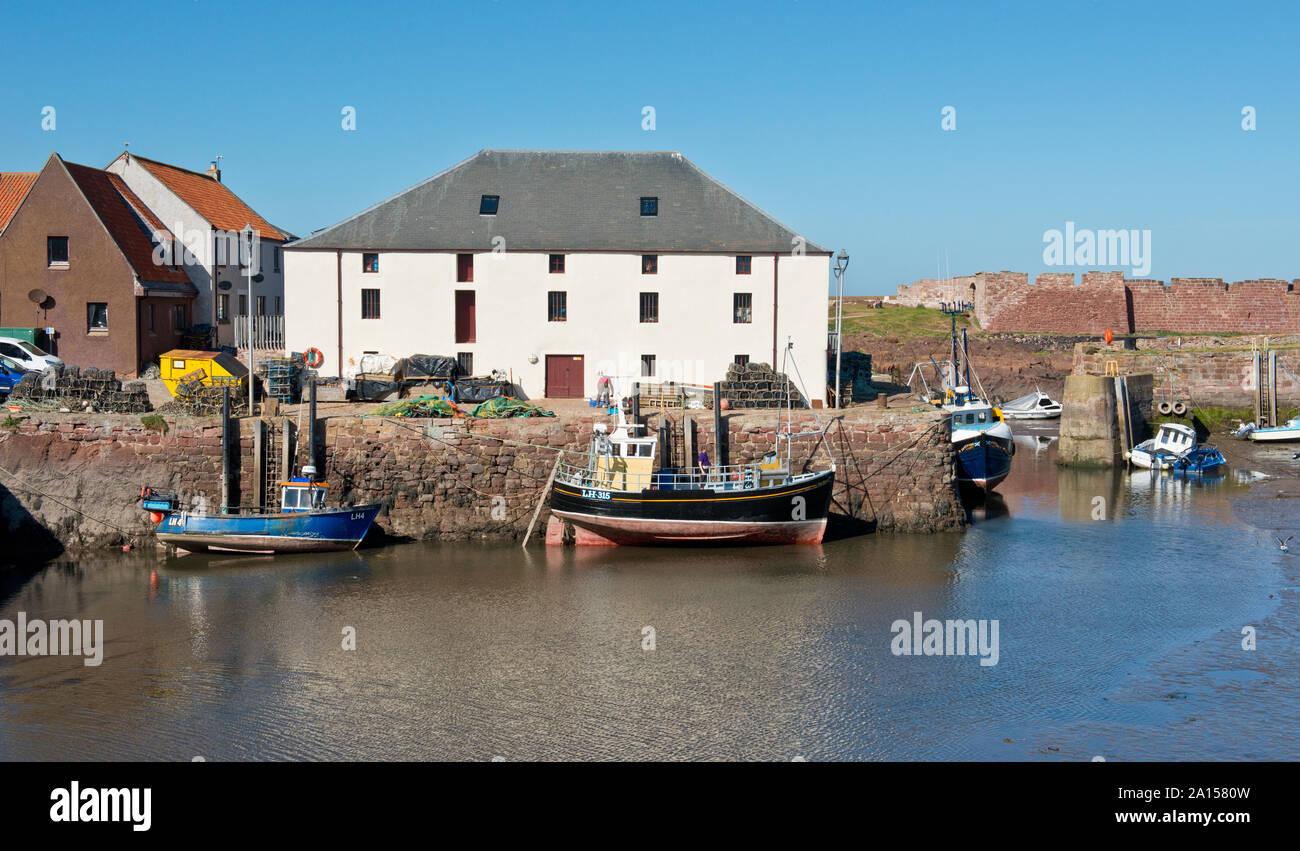 Cromwell Harbour (the Old Harbour) and Spott's Granary building. Dunbar ...