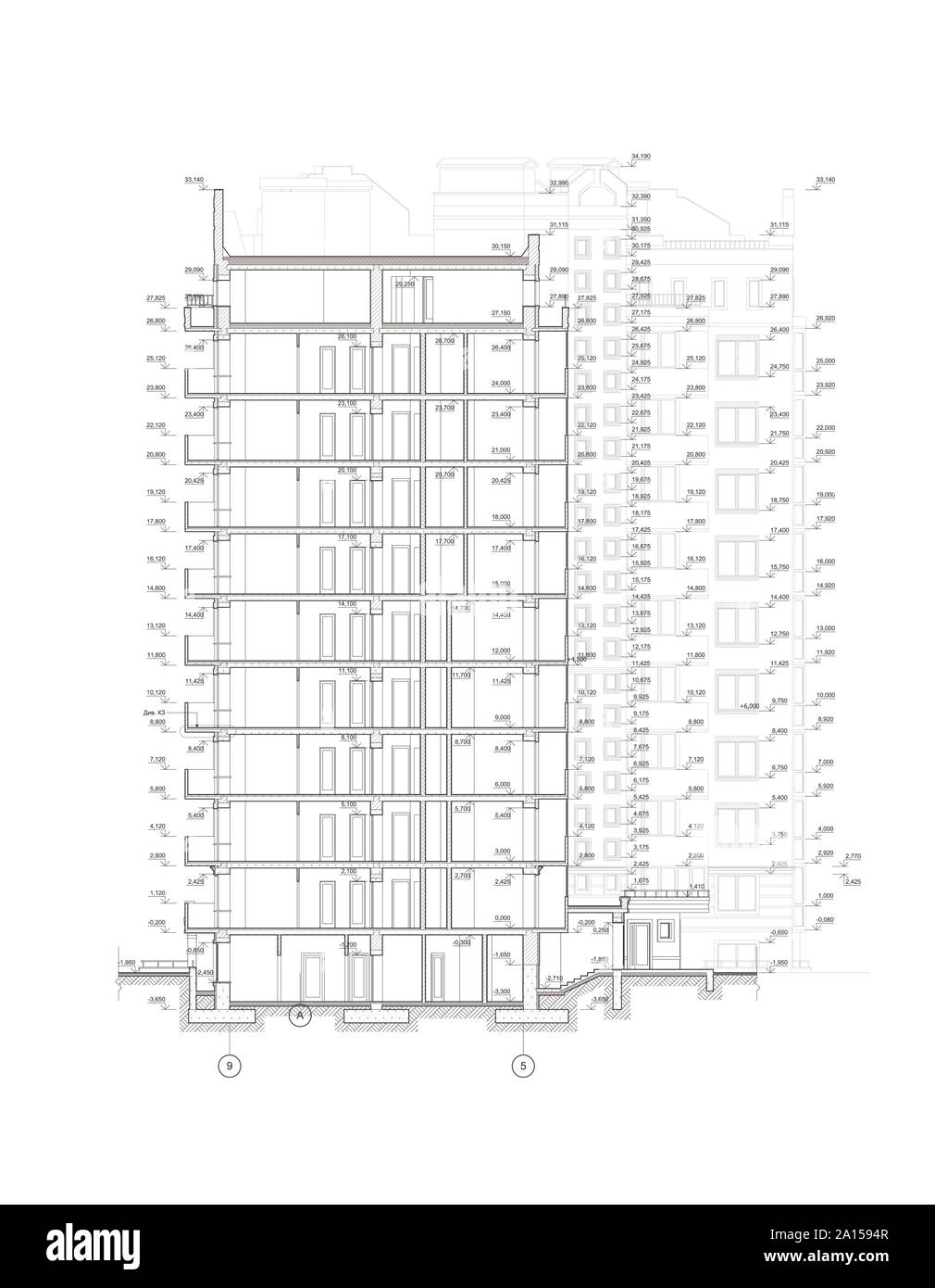Building Facade Drawing