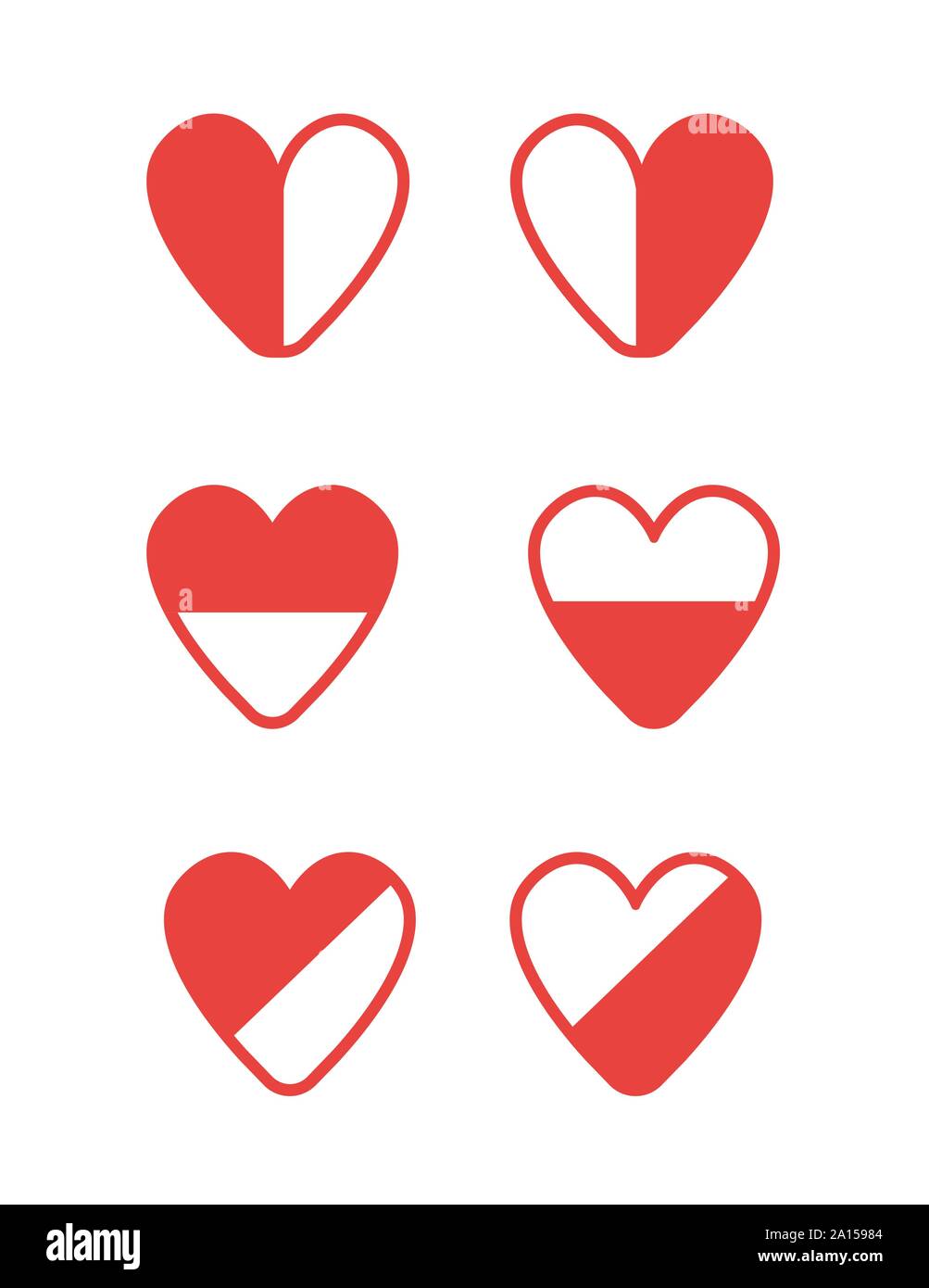 Half full half empty heart hi-res stock photography and images - Alamy