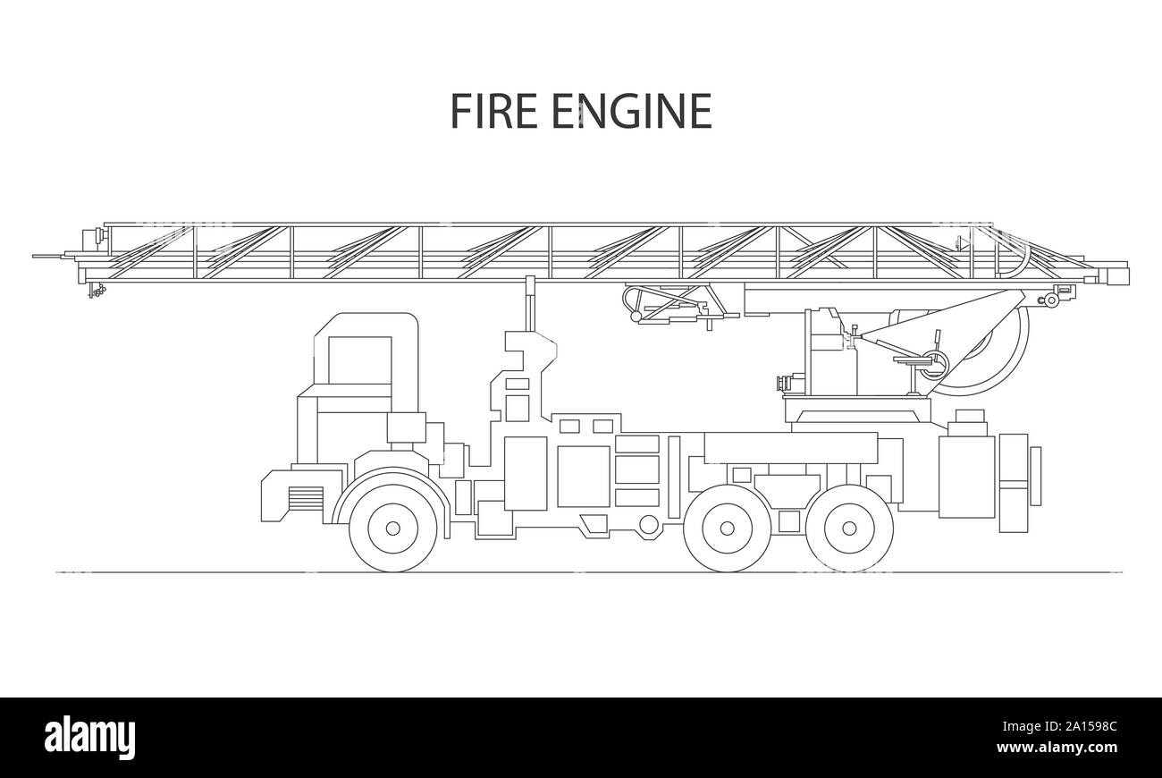 Fire vehicle blueprint hi-res stock photography and images - Alamy