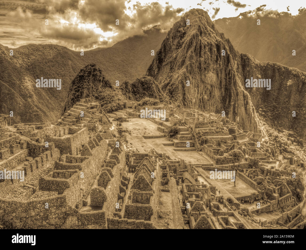 Machu Picchu, Peru - May 22, 2016: View of Machu Picchu ancient inca ...