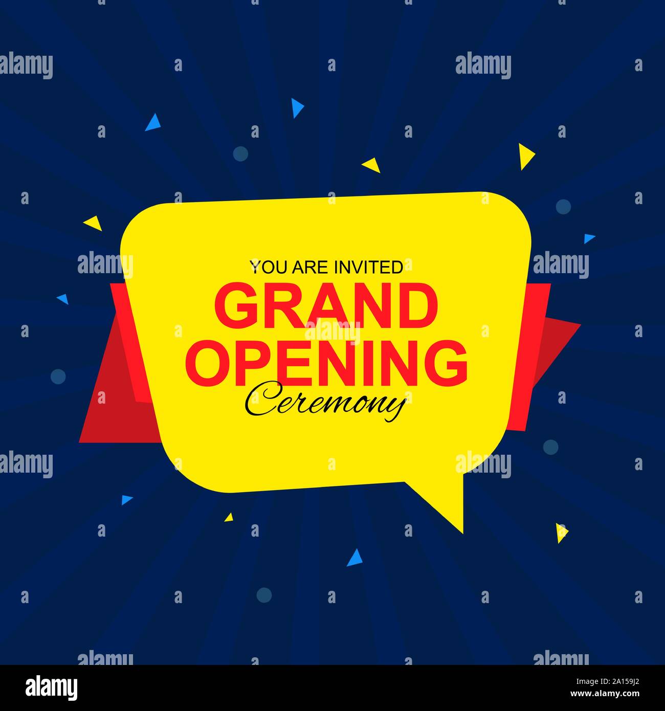 Grand opening inauguration celebration Stock Vector Images - Alamy